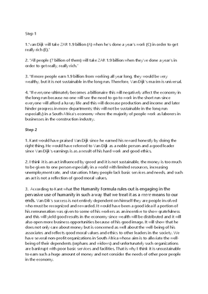 SUS1501 Assignment 07 - Assignment 7 Step 1: Set the scene My ...