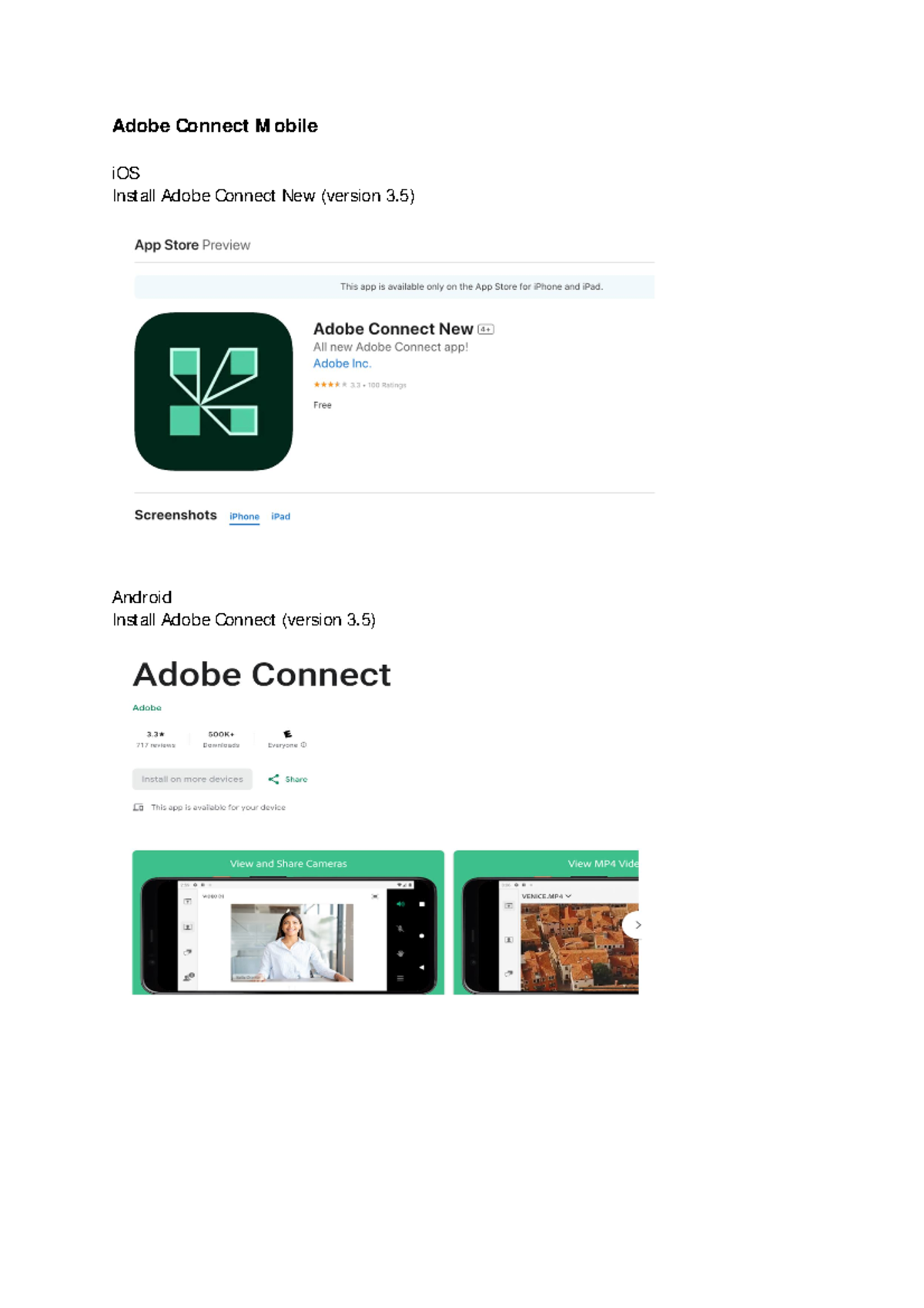 Adobe-Connect-Mobile - Adobe Connect Mobile iOS Install Adobe Connect New (version 3) Android ...