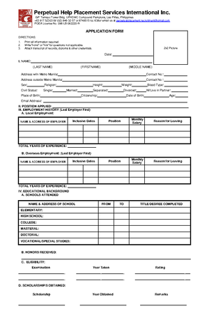 OFW Information Sheet - Notes - ISO Form Code FM-POEA-03-LB- Copy 1 ...