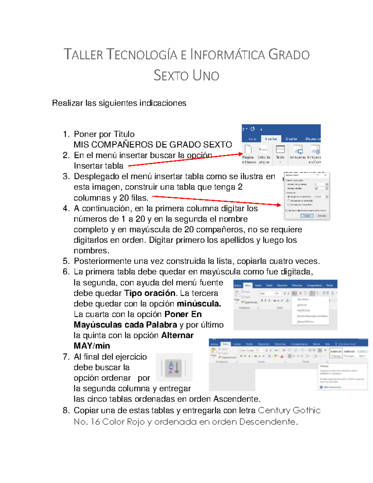 AA..Taller Tecnología e Informática Grado Sexto - TALLER TECNOLOGÍA E INFORMÁTICA GRADO SEXTO ...