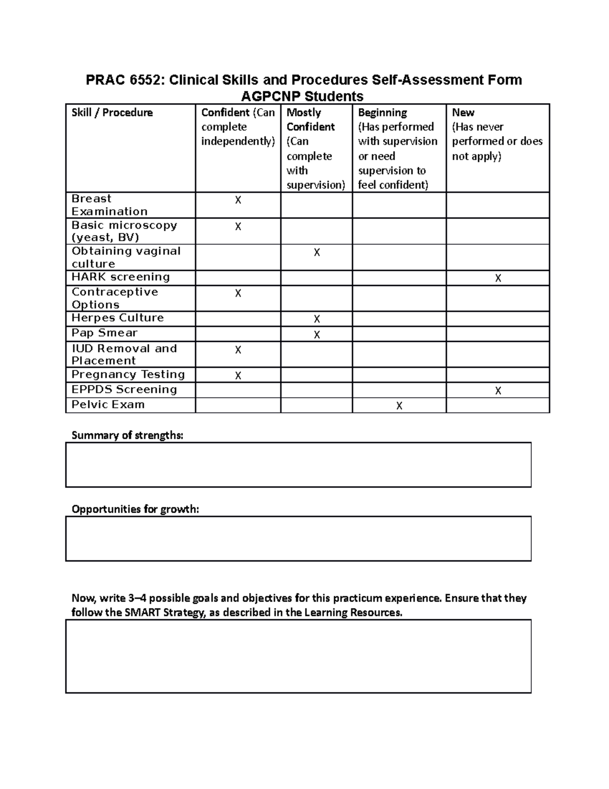 WEEK 1. Agpcnp Clinical Skills and Procedures Self Assessment - PRAC ...