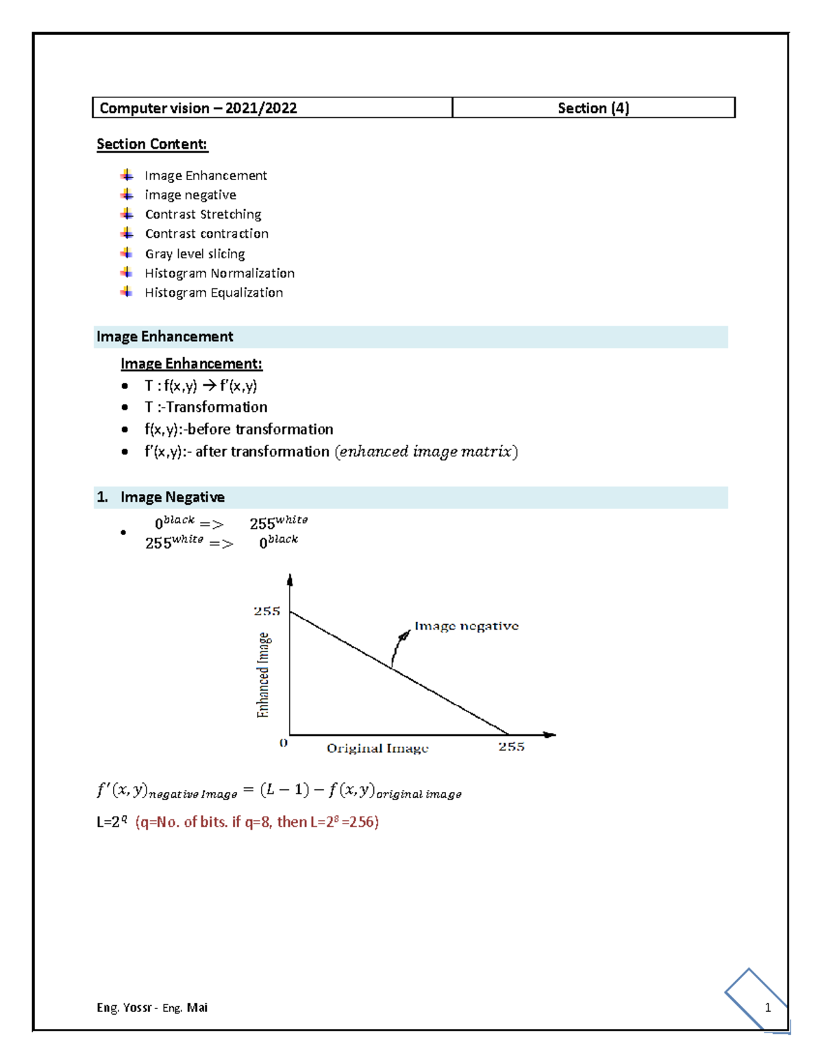 Computer Vision Section (4)-4CS - Computer vision – 2021/2022 Section ...