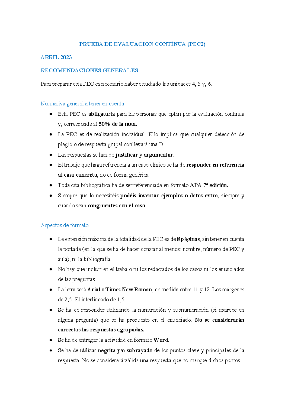 Solucionario-respuestas PEC2- 2022-23 - PRUEBA DE EVALUACIÓN CONTÍNUA ...