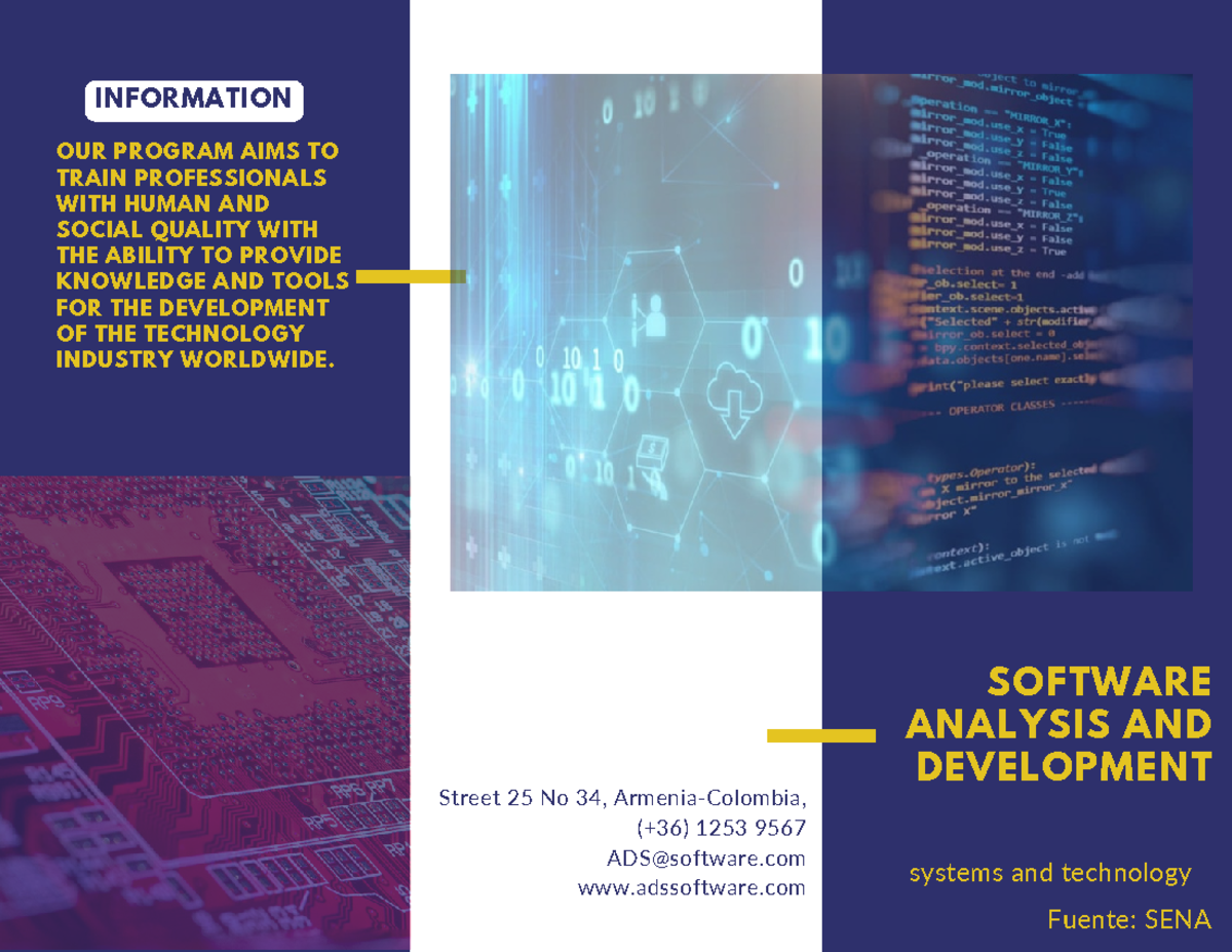 Analisis Y Desarrollo DE Software - ENCUÉNTRANOS AQUÍ SOFTWARE ANALYSIS ...
