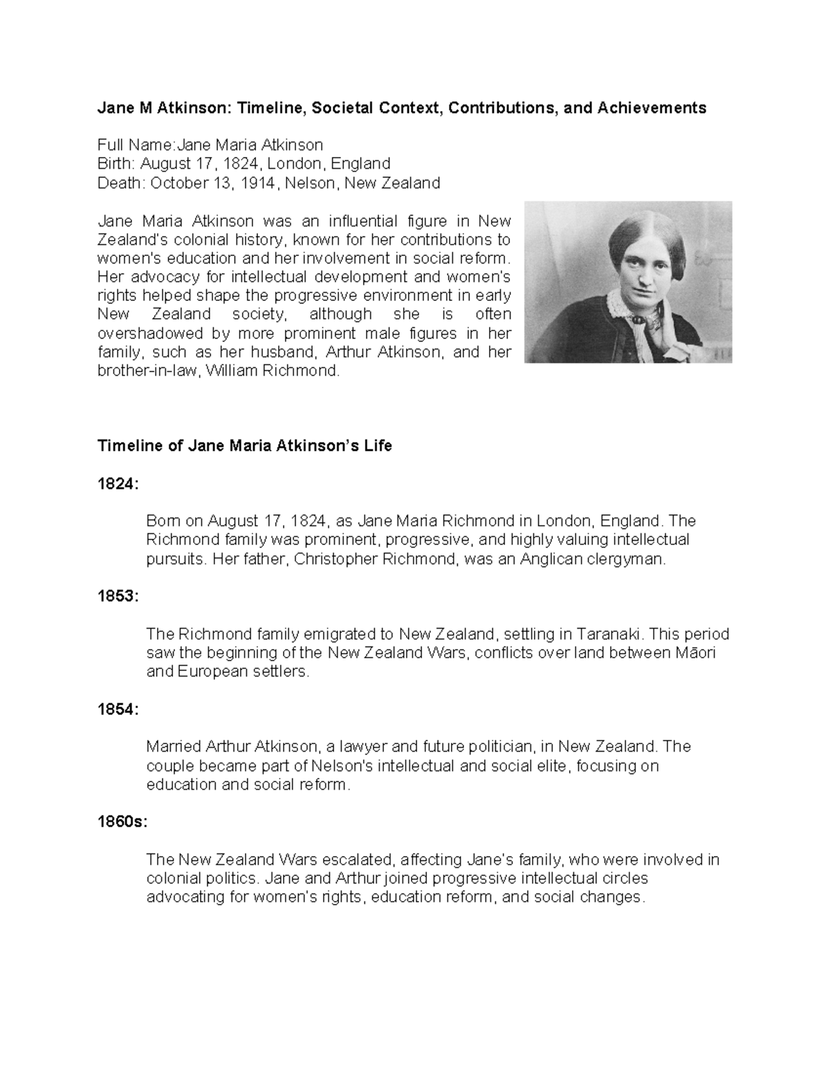 UCSP- Jane M. Atkinson - Jane M Atkinson: Timeline, Societal Context ...