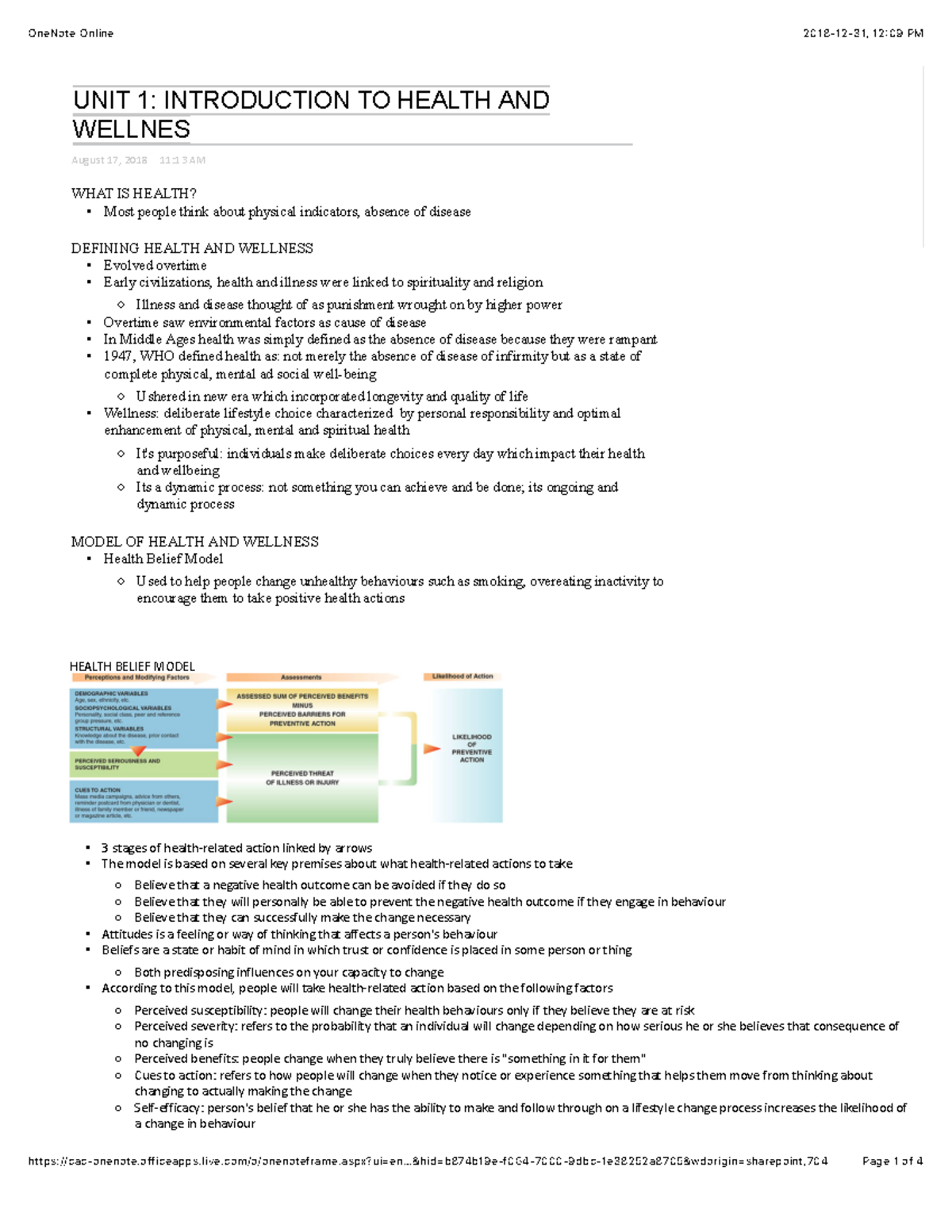 UNIT 1- Introduction TO Health AND Wellness - UNIT 1: INTRODUCTION TO ...