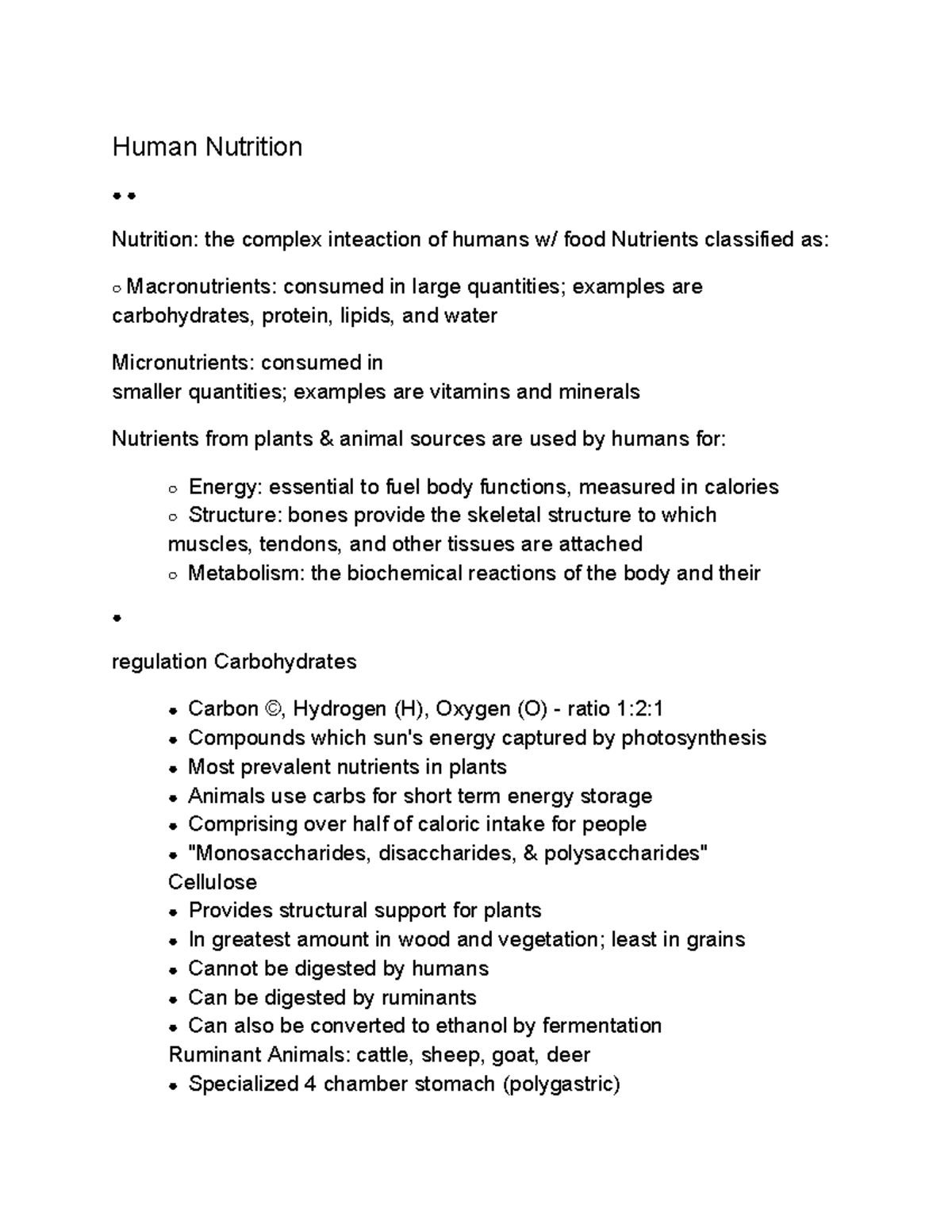 Untitled document-9 - Lecture notes - Human Nutrition Nutrition: the ...