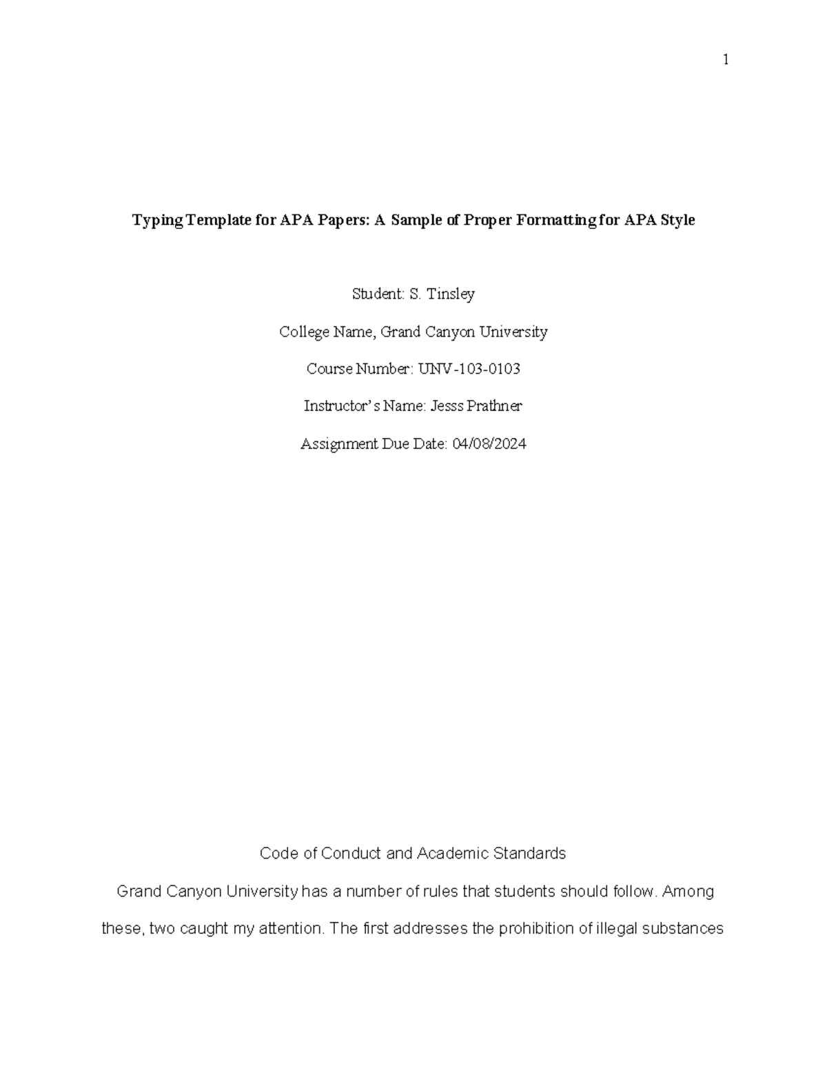 Writing center style apa 7th edition template without abstract - Typing ...