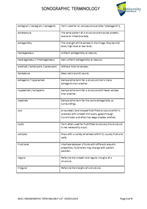 Sonographic terminology - echogram / sonogram / sonogenic Term used for ...