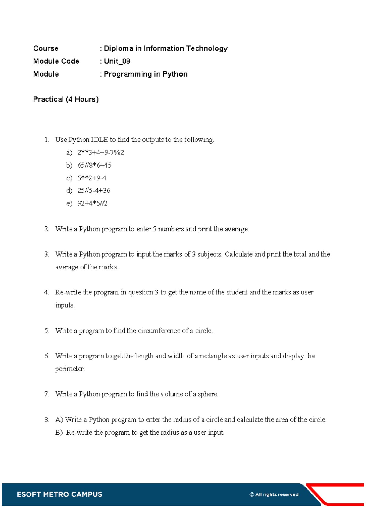 945-1627462471701-Practical 8 LECTURE NOTES CIT COMPUTING ESOFT METRO ...