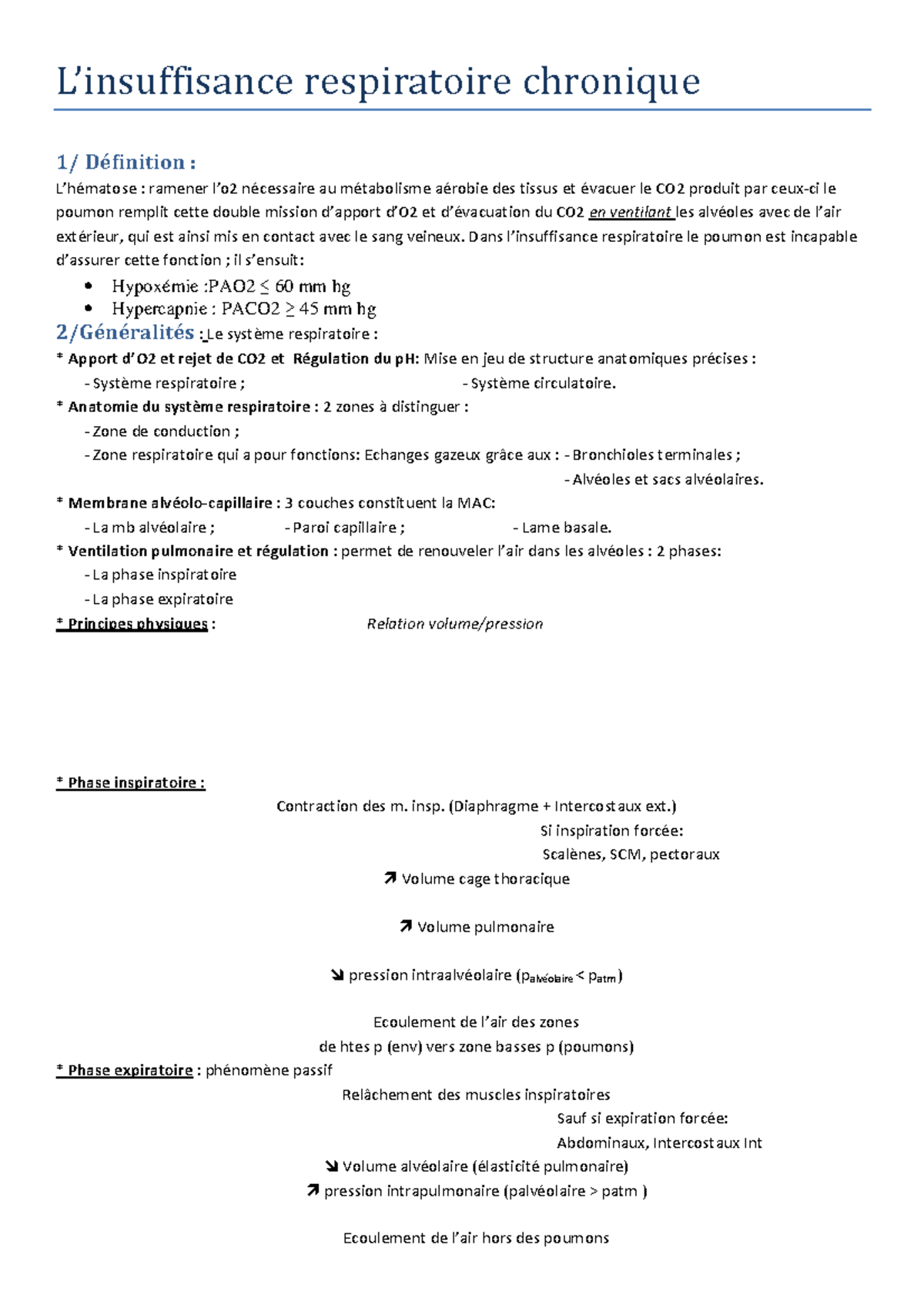 Pneumo 31-insuffisance respiratoire chronique - L’insuffisance ...
