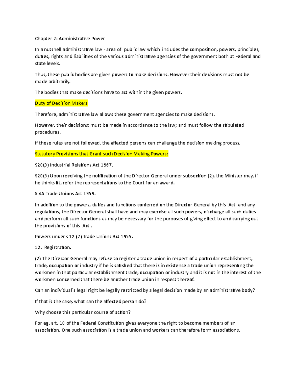 Chapter 2 Administrative Power - Chapter 2: Administrative Power In a ...