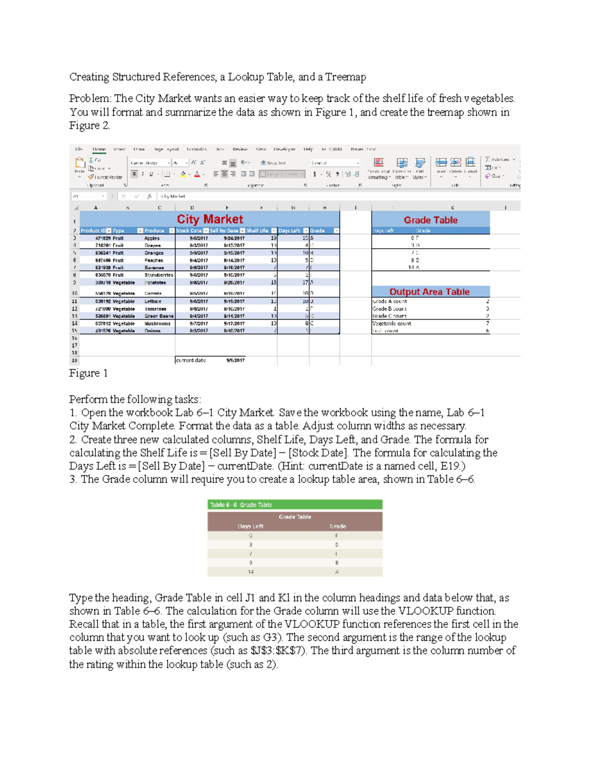Creating Structured References City Market Creating Structured References A Lookup Table And
