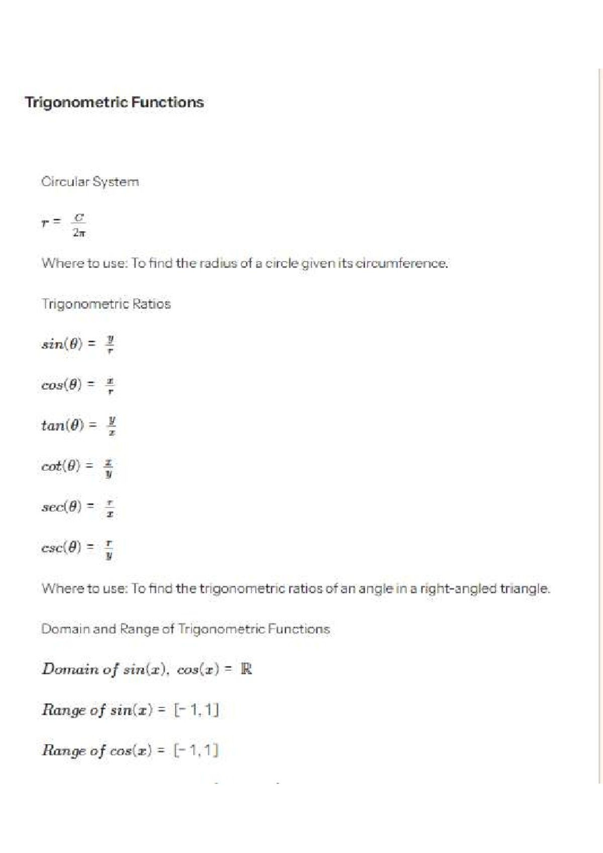 Formulas - Computer Science - Studocu