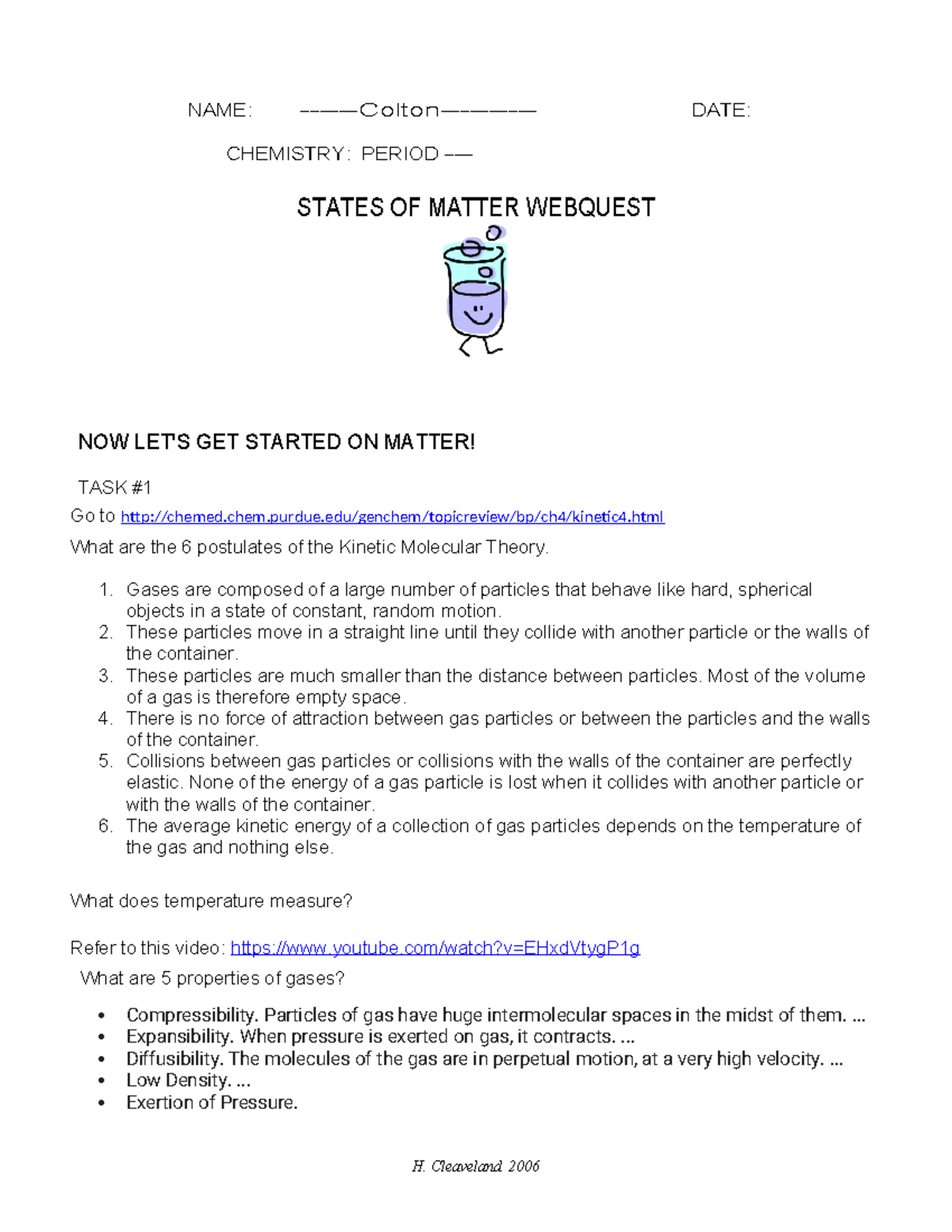 Gc10 statesofmatter Webquest updated (3) (Auto Recovered) - NAME ...