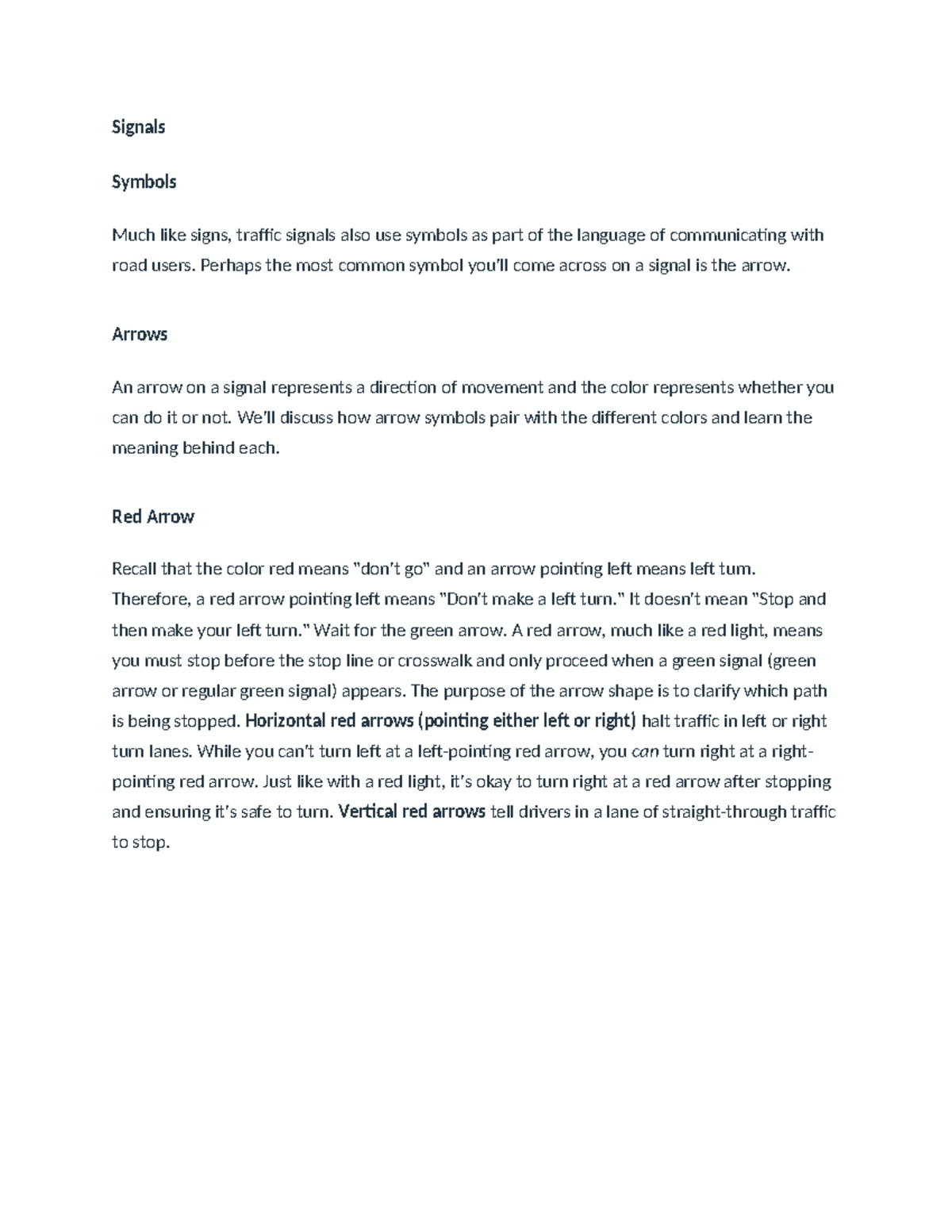 Drivers Ed notes 3.03 pt.3 - Signals Symbols Much like signs, traffic ...