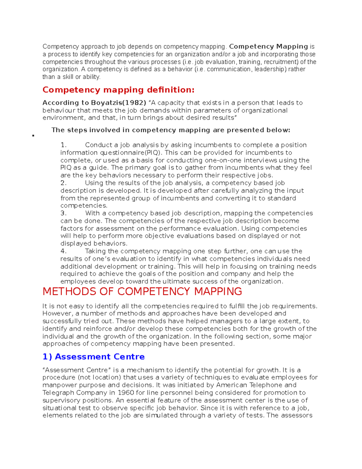 Competency mapping - Competency Mapping is a process to identify key ...