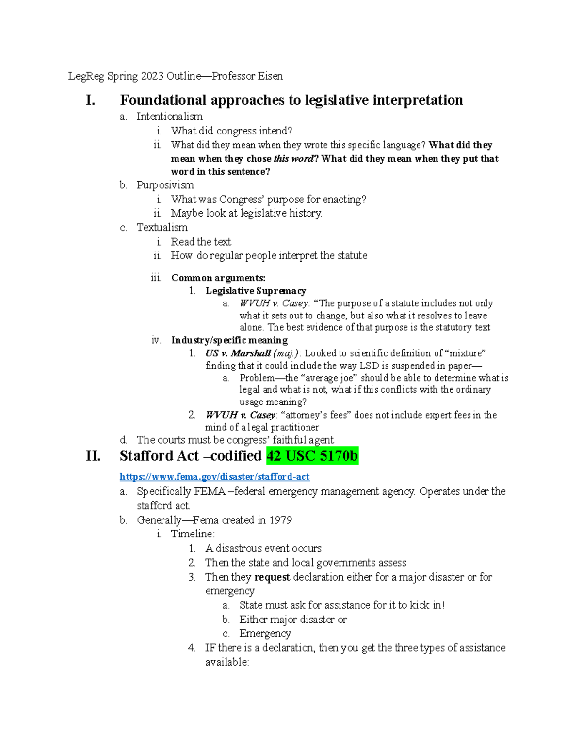 Final Leg Reg Spring 2023 Outline - LegReg Spring 2023 Outline ...