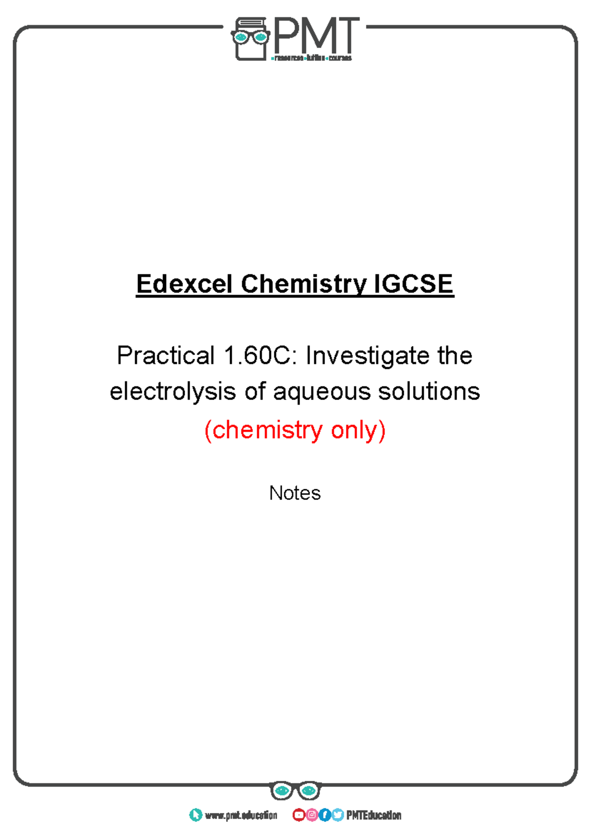 04. Investigating Electrolysis - Edexcel Chemistry IGCSE Practical 1 ...
