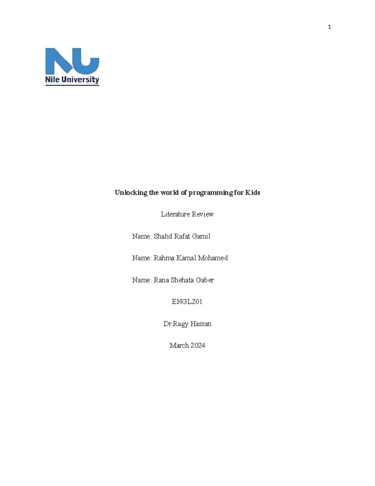 Literature Review - Summary Writing Skills - Unlocking the world of programming for Kids ...