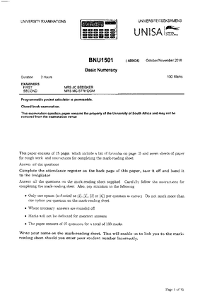 BNU1501 Assignment 02 Semester 1-2023 - BNU1501/Ass 2/ BNU Basic ...