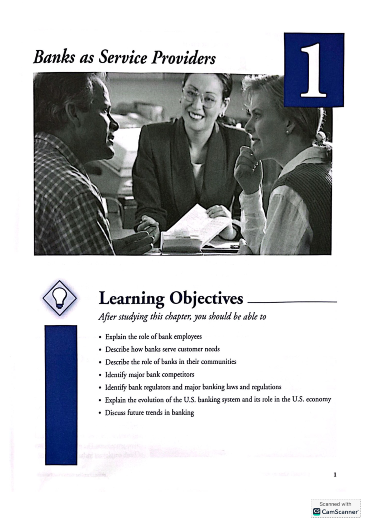 Commercial Banking chap 1 4 - Banks as Service Providers 11 Learning ...