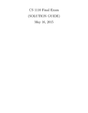 A2 - Homework assignment from CS 1110 taught by Professor Anne Bracy and Professor - CS 1110 ...