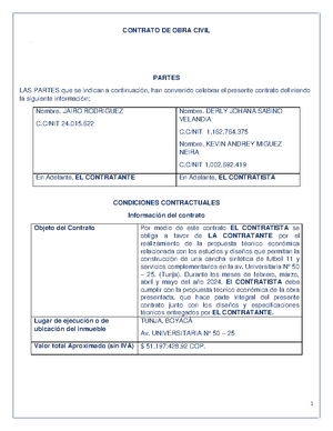 Pliego DE Condiciones - PLIEGO DE CONDICIONES KEVIN ANDREY MIGUEZ NEIRA ...
