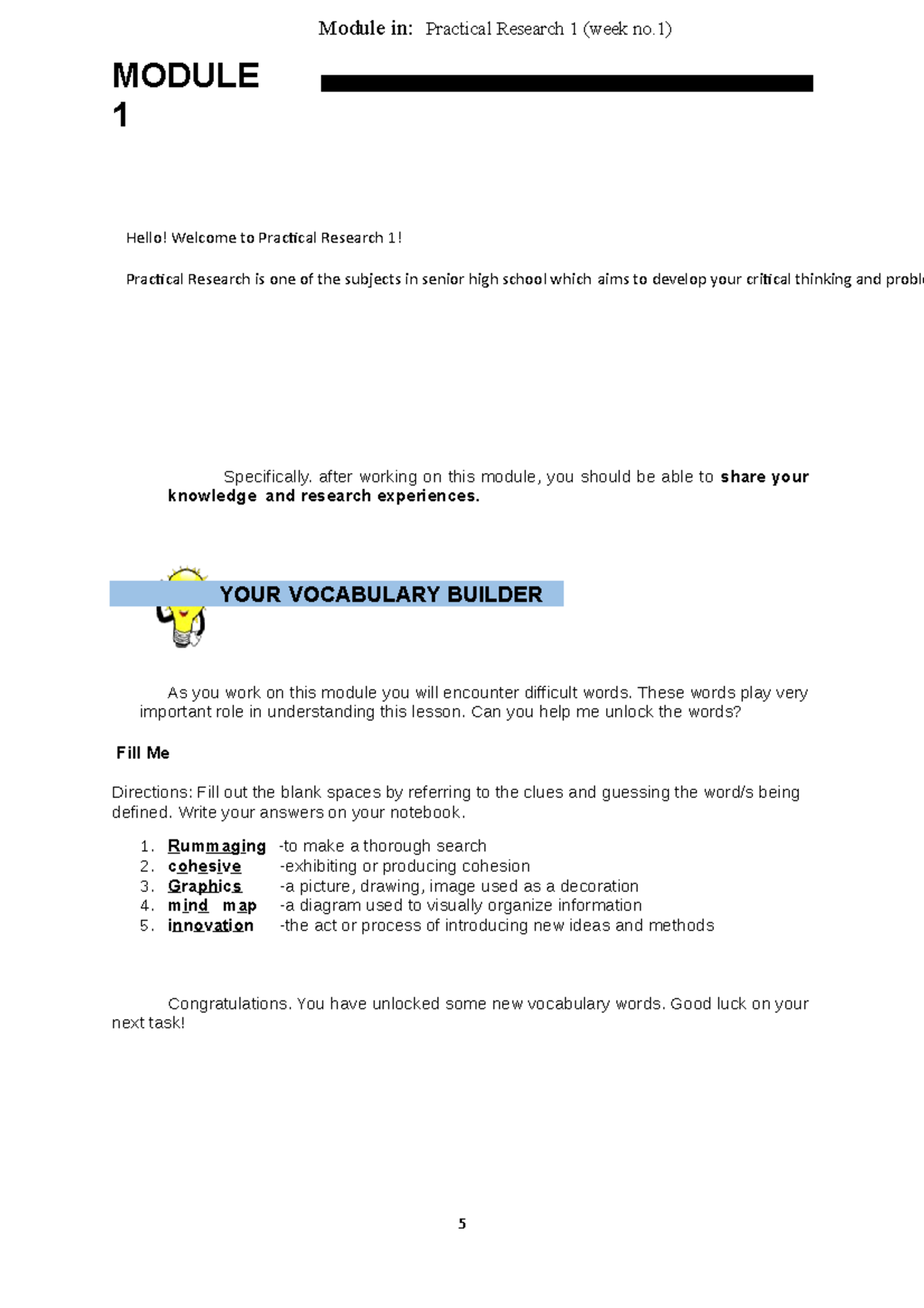 Practical Research Module 2 (Compatibility mode) - Hello! Welcome to ...