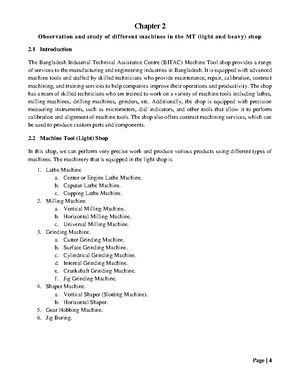 Bitac Industrial Training Full Report - Bangladesh Industrial Technical ...