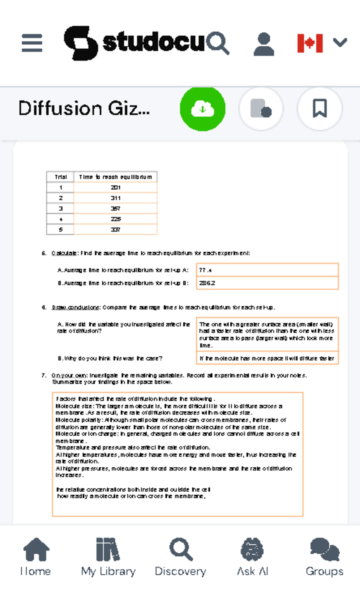 Diffusion Gizmo and test - Name Nicholas Akkanen Date October 6 2021 ...