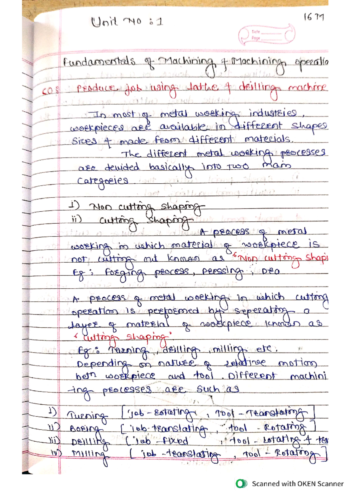 MPR Unit 1 - Mechanical engg. - Studocu