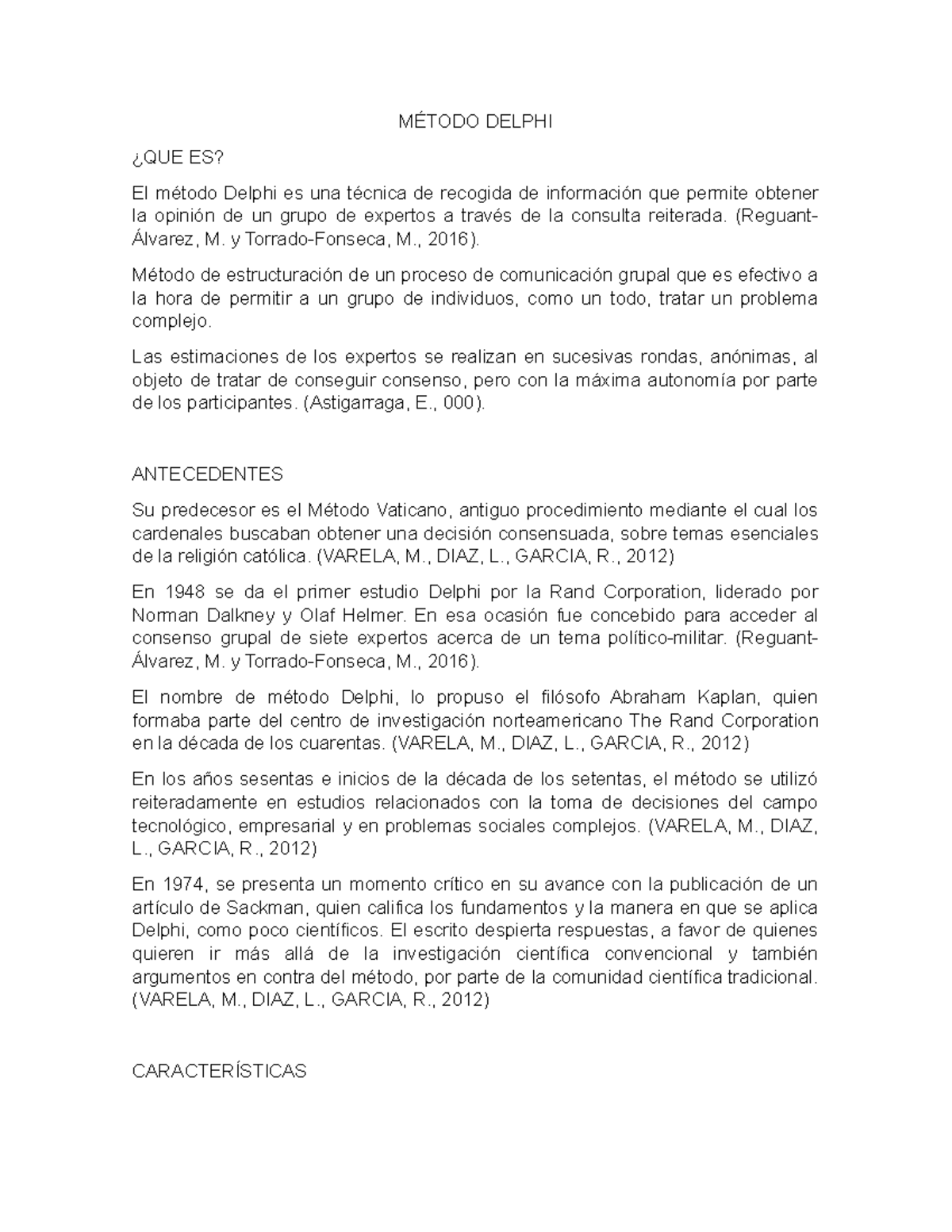 Método Delphi - Apuntes 1 - MÉTODO DELPHI ¿QUE ES? El método Delphi es ...