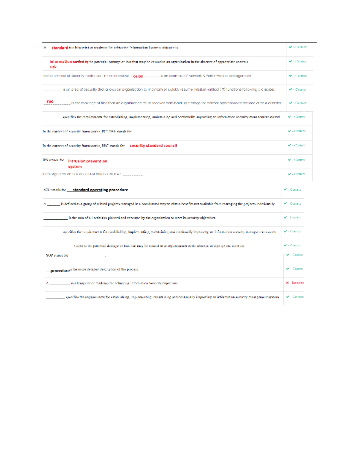 Cs205 informatin security MCQS - A standard is a blueprint or roadmap ...