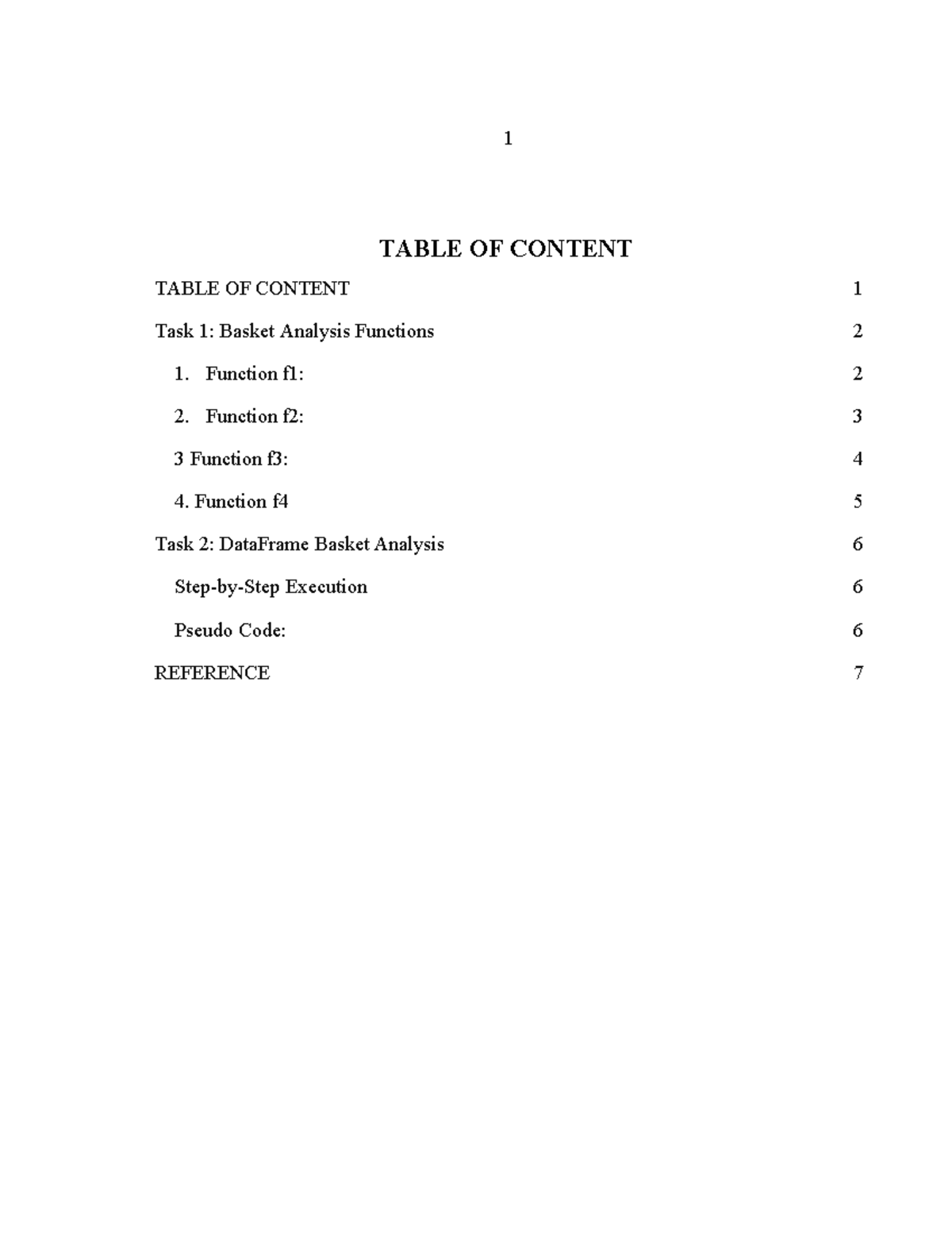 Report - TABLE OF CONTENT TABLE OF CONTENT TABLE OF CONTENT Task 1 ...