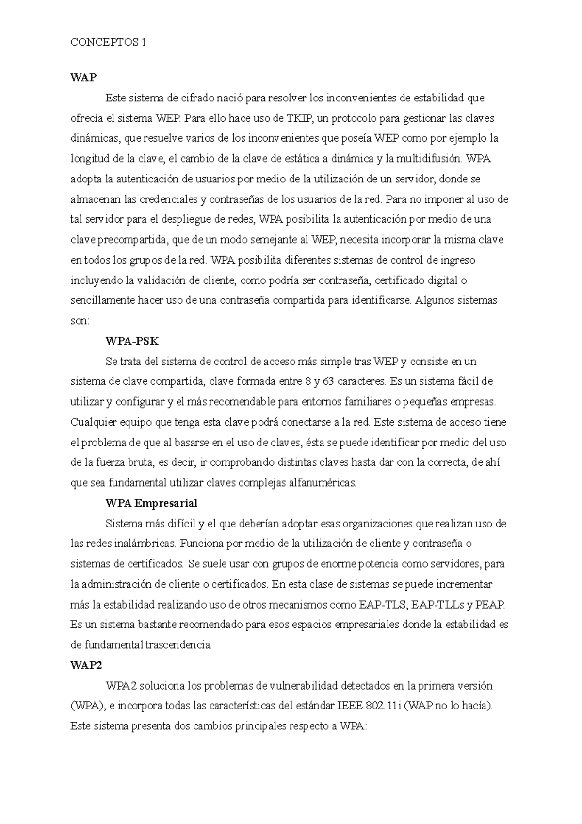 WAP, WAP2, WAP3 - Los protocolos WAP - CONCEPTOS 1 WAP Este sistema de ...