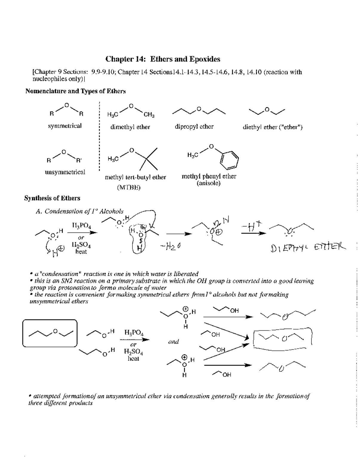 Ethers and Epoxides - CHM 221 - Studocu