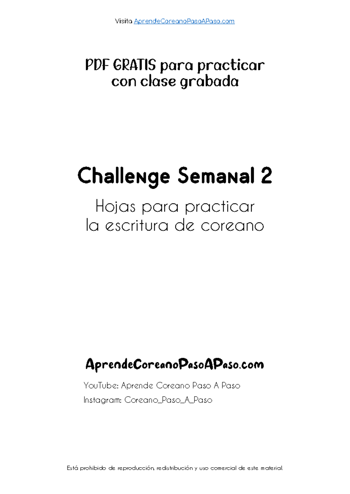Challenge-semanal-2 - Solo práctica - Hojas para practicar la escritura ...