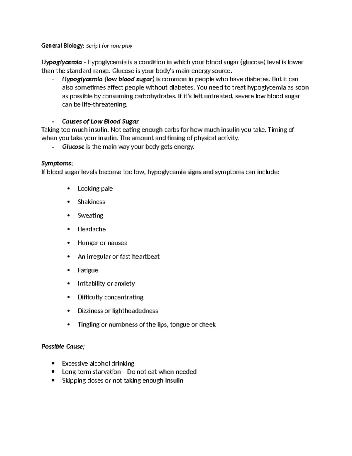 Gen-bio - Reviewer In Gen Bio - General Biology: Script for role play ...