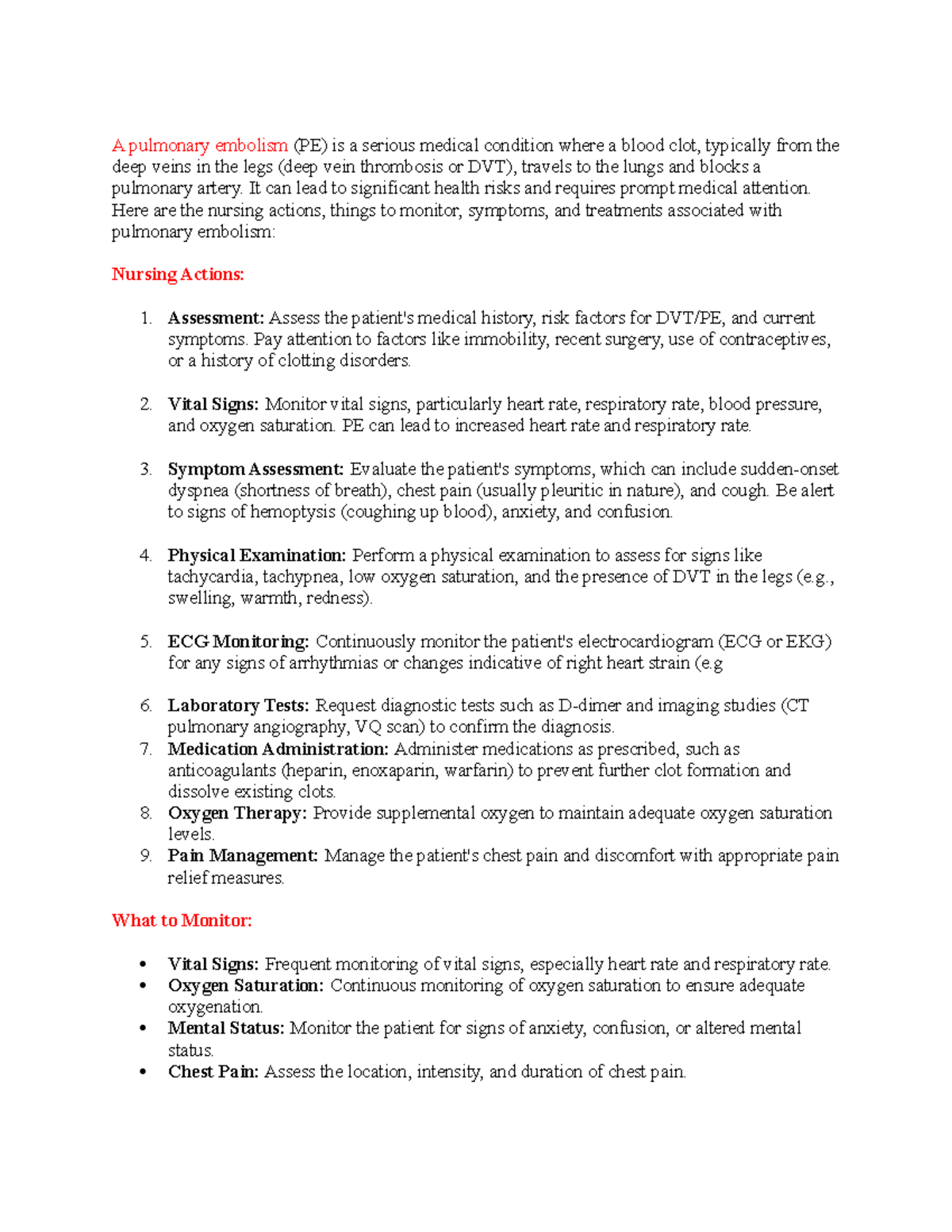 A pulmonary embolism - It can lead to significant health risks and ...