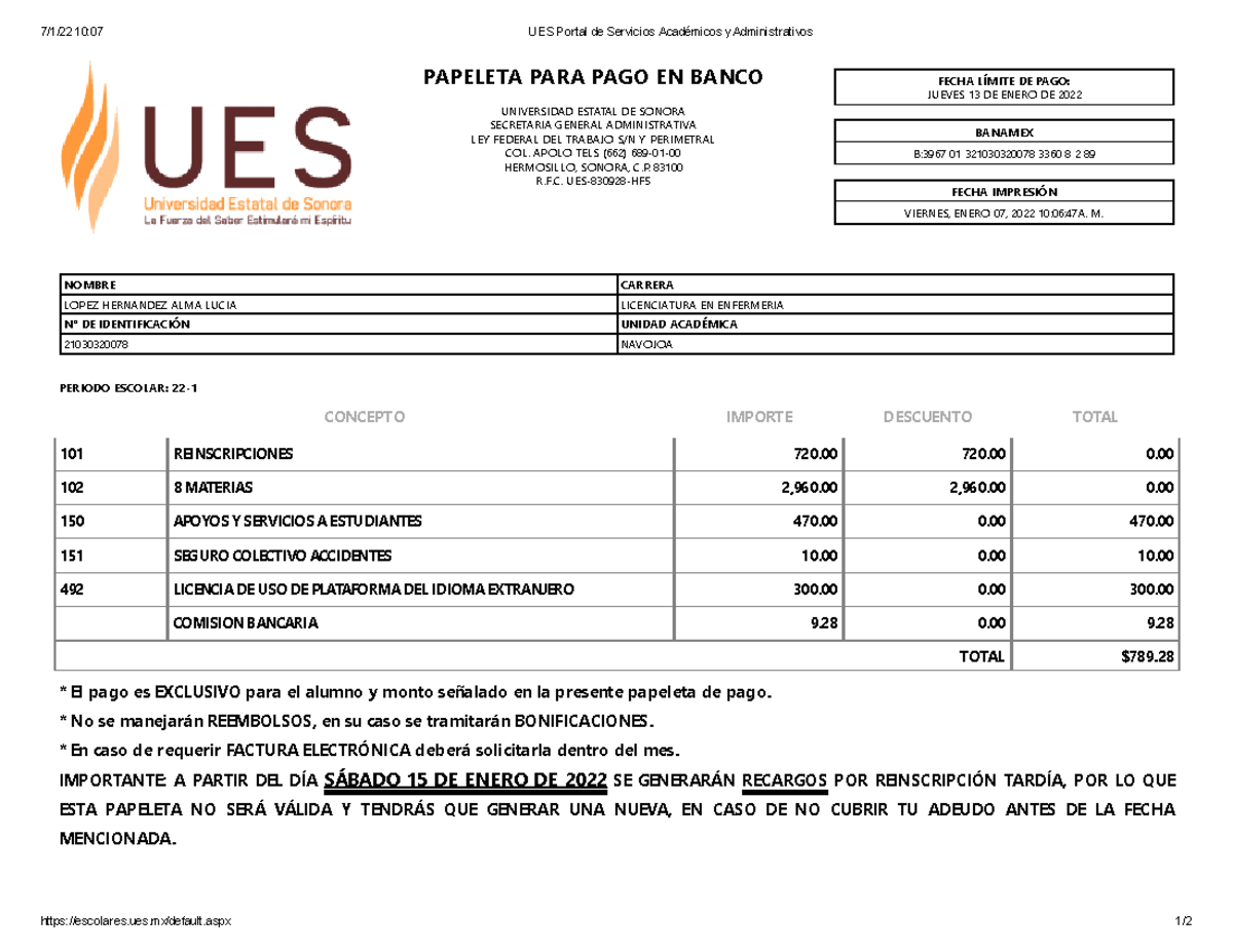 UES Portal de Servicios Académicos y Administrativos - ues/default.aspx ...