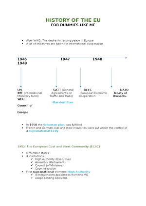Intro TO EU LAW for dummies - INTRO TO EU LAW FOR DUMMIES LIKE ME This Summary is color coded ...