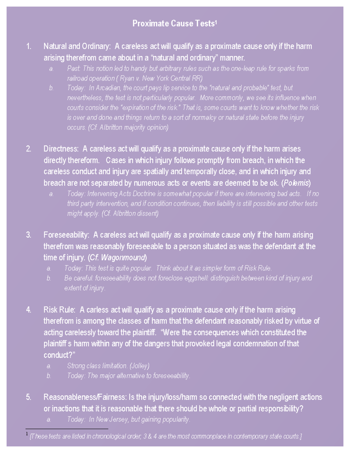 Proximate Cause Guide 2015 - Proximate Cause Tests 1 1. Natural and ...