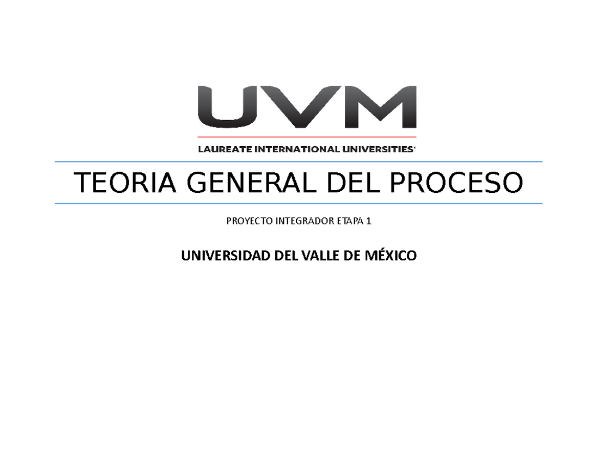 Actividad 2 Teoria General De El Proceso Actividad 2 Proyecto