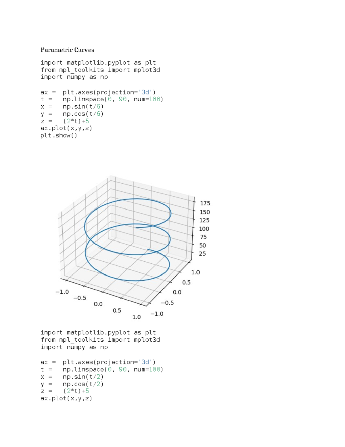 MA 574 Exercise 2 - 1. Use the matplotlib library, use the ‘axes ...