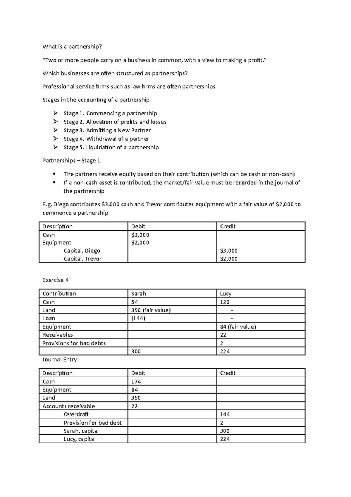 Tutorial 2 Partnerships - What is a partnership? “Two or more people ...