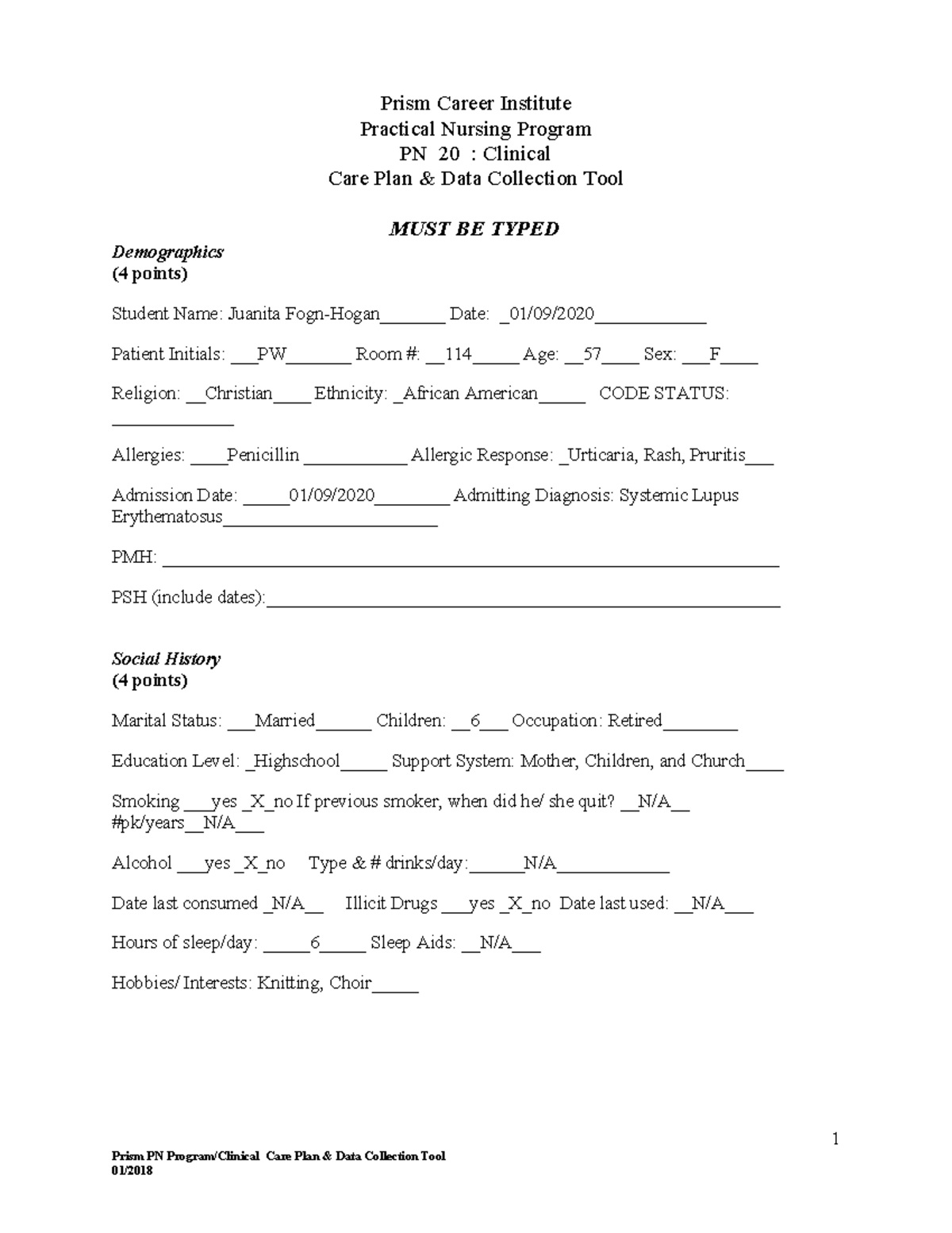 Care Plan for (SLE) - A SLE care plan template - Prism Career Institute ...