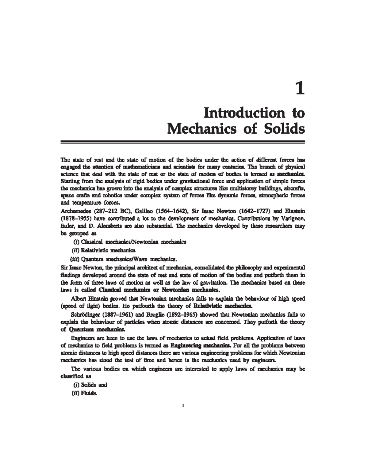 Introduction to Mechanics Chapter 1 - 2 MECHANICS OF SOLIDS 1 BASIC TERMINOLOGIES IN MECHANICS 4 ...