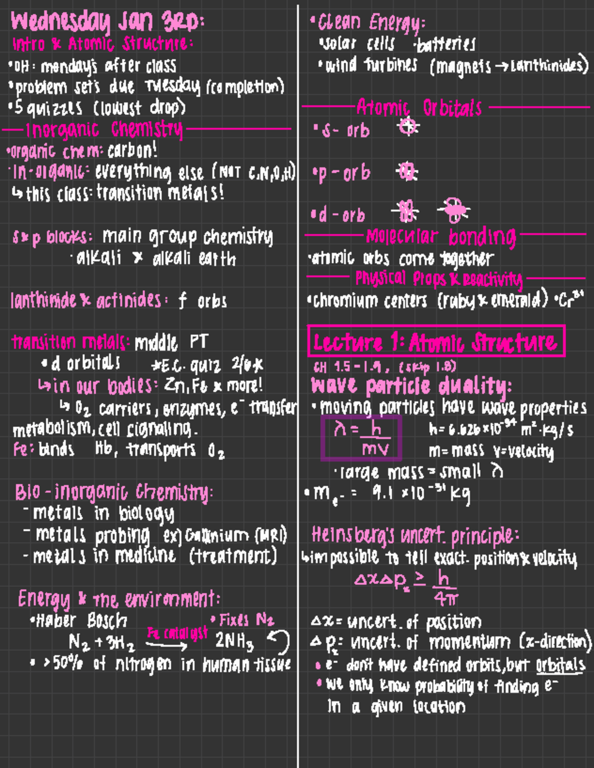 CHEM 312 - Wednesday Jan 3RD : · Clean Energy : Intro & Atomic ...