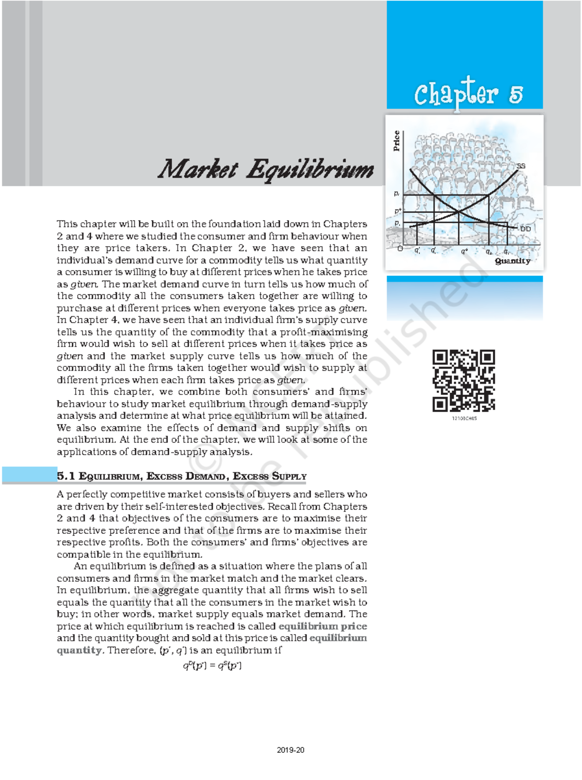 Leec205 - Sanjay Wagh - Chapter 5 Price O Quantity SS DD p* pf q' 1 q* q 2 p 1 q' 1 q 1 MarkMark ...